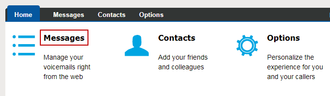 Checking and managing your voice messages online - old platform ...