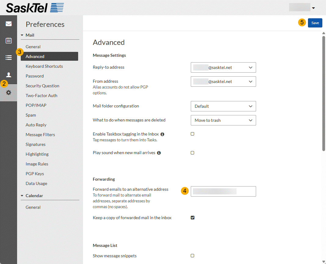Forwarding your sasktel.net email to another address | Support | SaskTel