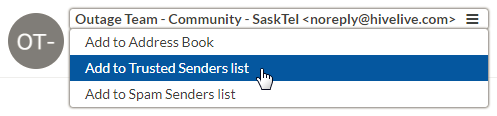 Reviewing spam messages in sasktel.net Webmail | Support | SaskTel