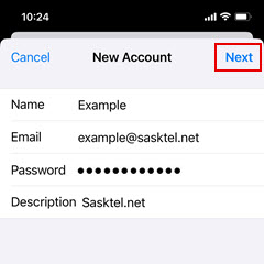 Setting up sasktel.net email on your iPhone or iPad | Support | SaskTel