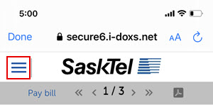Viewing your last 18 bills in eBILL | Support | SaskTel