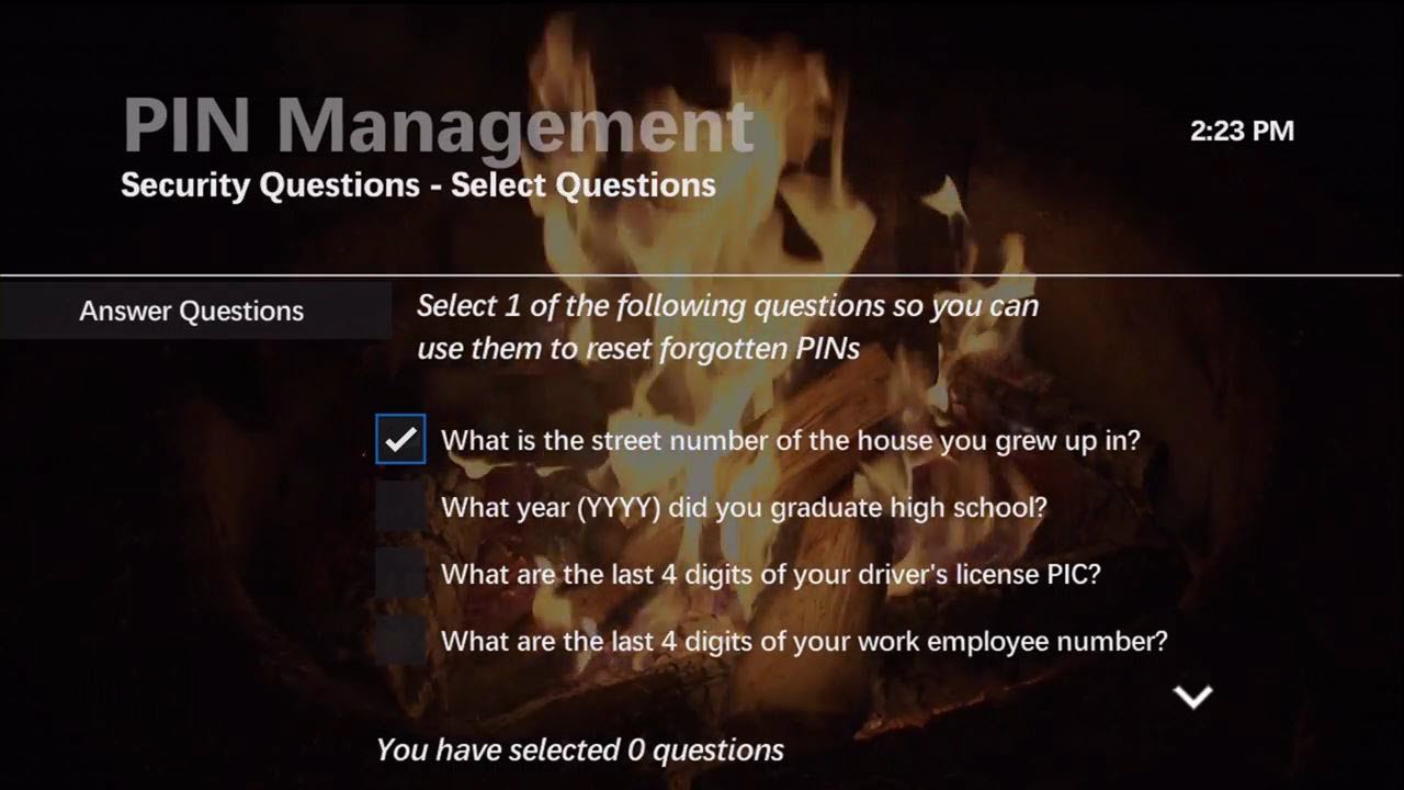 Setting up or changing the security question for your maxTV PIN ...
