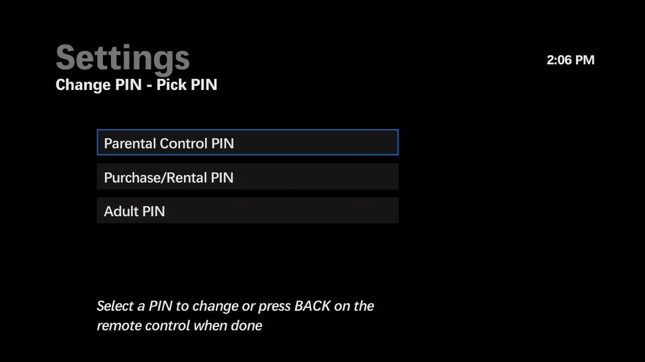 Changing maxTV parental control PINs on your TV | Support | SaskTel