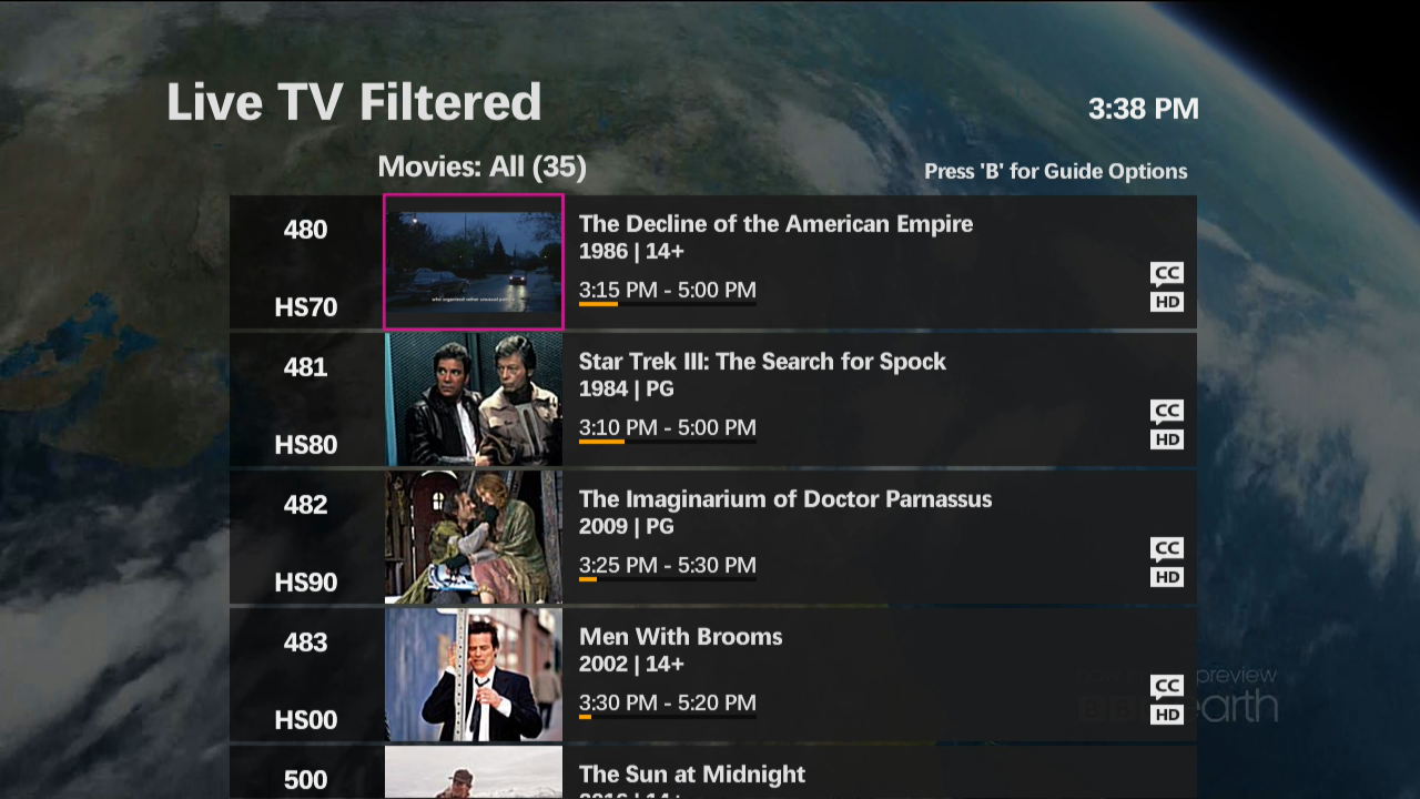 Using Live TV Filters | Support | SaskTel