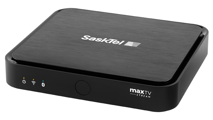 maxTV Stream media boxes (lights, buttons, and ports) | Support | SaskTel