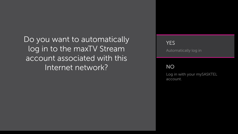 Logging in to maxTV Stream | Support | SaskTel