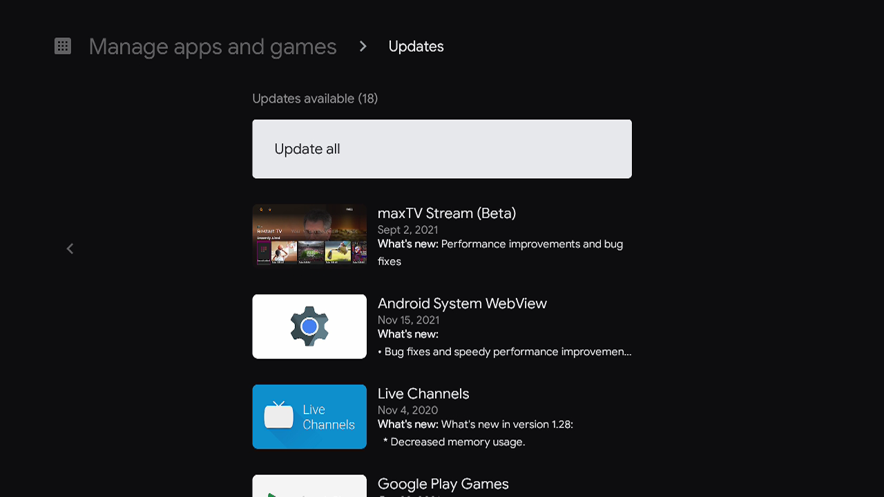 Updating the maxTV Stream app on your media box | Support | SaskTel