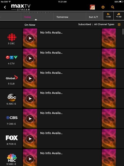 Known bugs with the maxTV app | Support | SaskTel