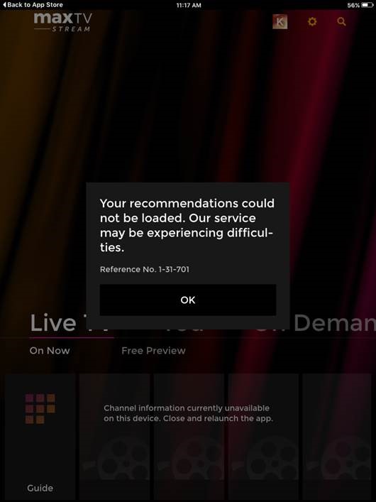 Known bugs with the maxTV app | Support | SaskTel
