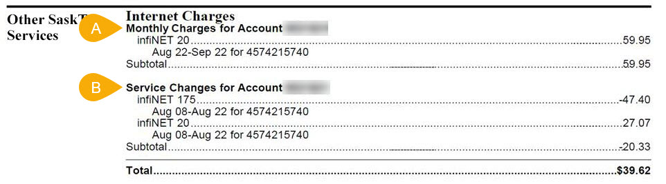 Understanding your SaskTel bill with promotion credits | Support | SaskTel
