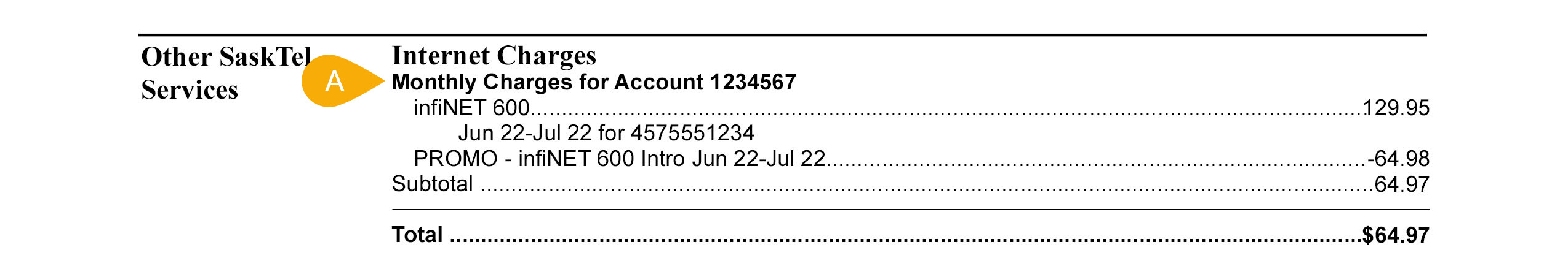 Understanding your SaskTel bill with promotion credits | Support | SaskTel