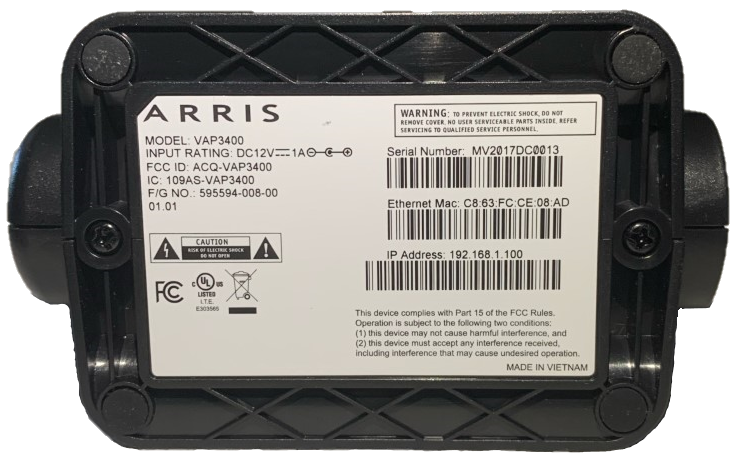 Understanding the lights and ports on the VAP 3400 for maxTV | Support ...