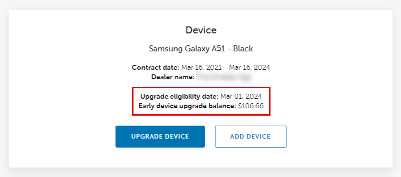 Finding out your device's early upgrade balance | Support | SaskTel