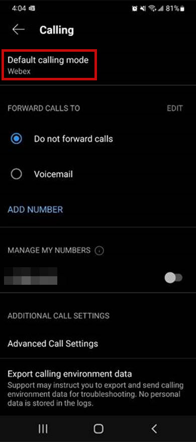 Setting up IBC Wireless on the Webex mobile app | Support | SaskTel