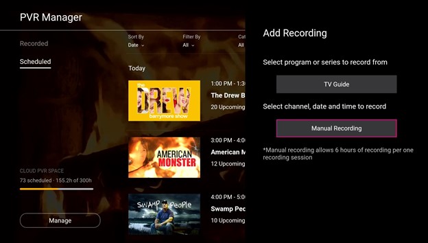 Using Cloud PVR on a maxTV Stream media box | Support | SaskTel