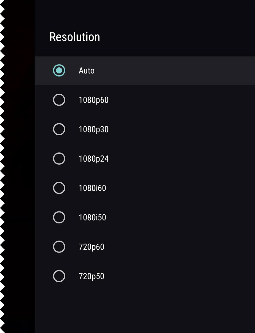Setting the picture size (resolution) for your TV with a maxTV Stream ...