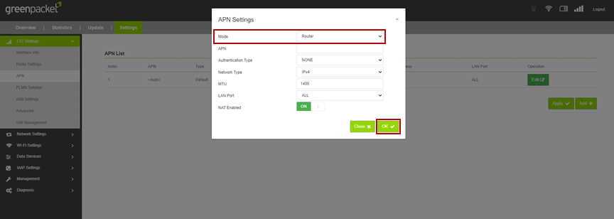 Setting Bridge Mode On A Green Packet Gateway Support Sasktel