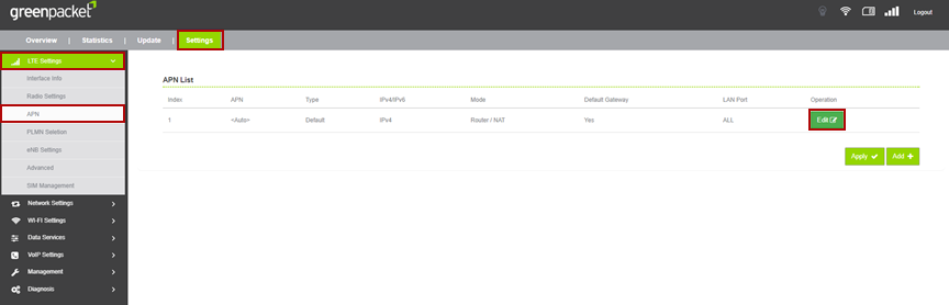 Setting bridge mode on a Green Packet gateway | Support | SaskTel