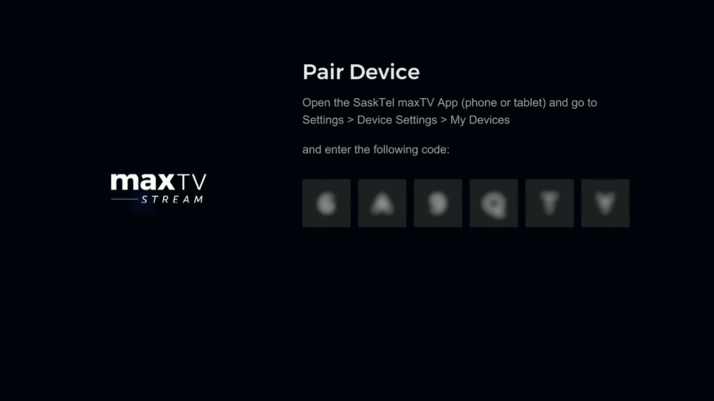 Logging in to maxTV Stream | Support | SaskTel