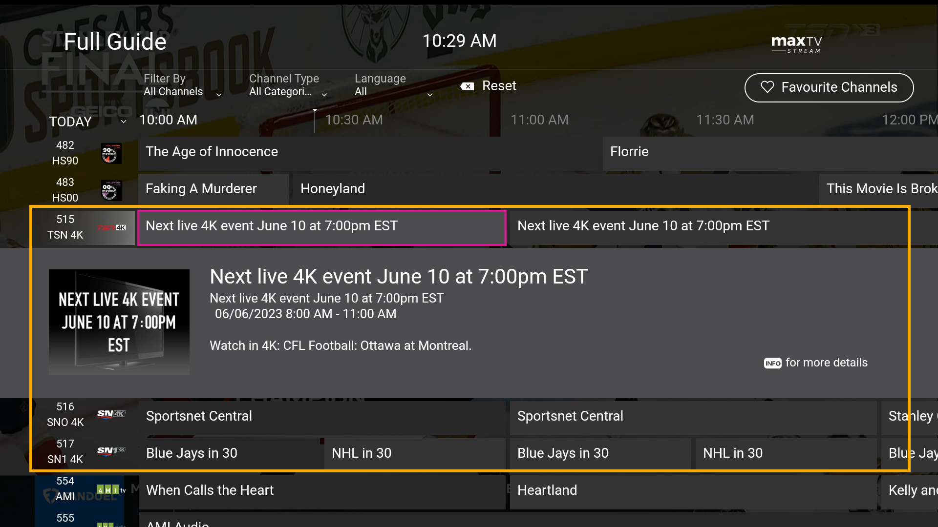 Watching sports in 4K resolution on maxTV and maxTV Stream | Support ...