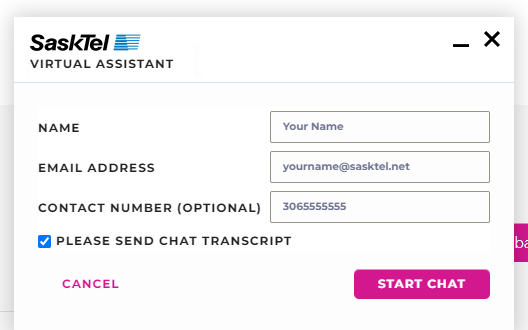 Using the SaskTel Virtual Assistant | Support | SaskTel