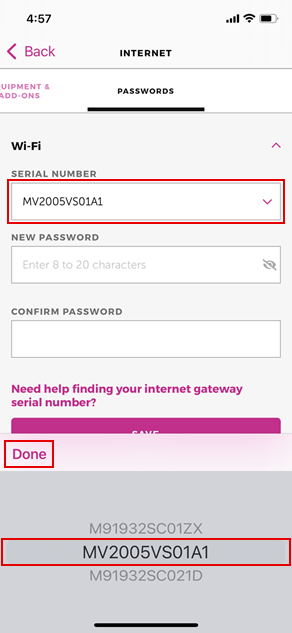 Changing or resetting your Wi-Fi password in the mySASKTEL mobile app ...