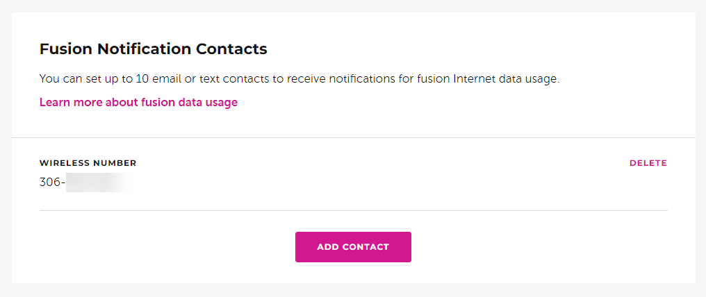 Personal: Managing your fusion Internet data usage notifications in mySASKTEL | Support | SaskTel