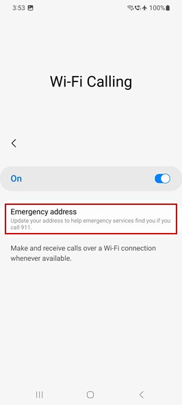 Changing your emergency address for Wi-Fi Calling on a Samsung Galaxy ...