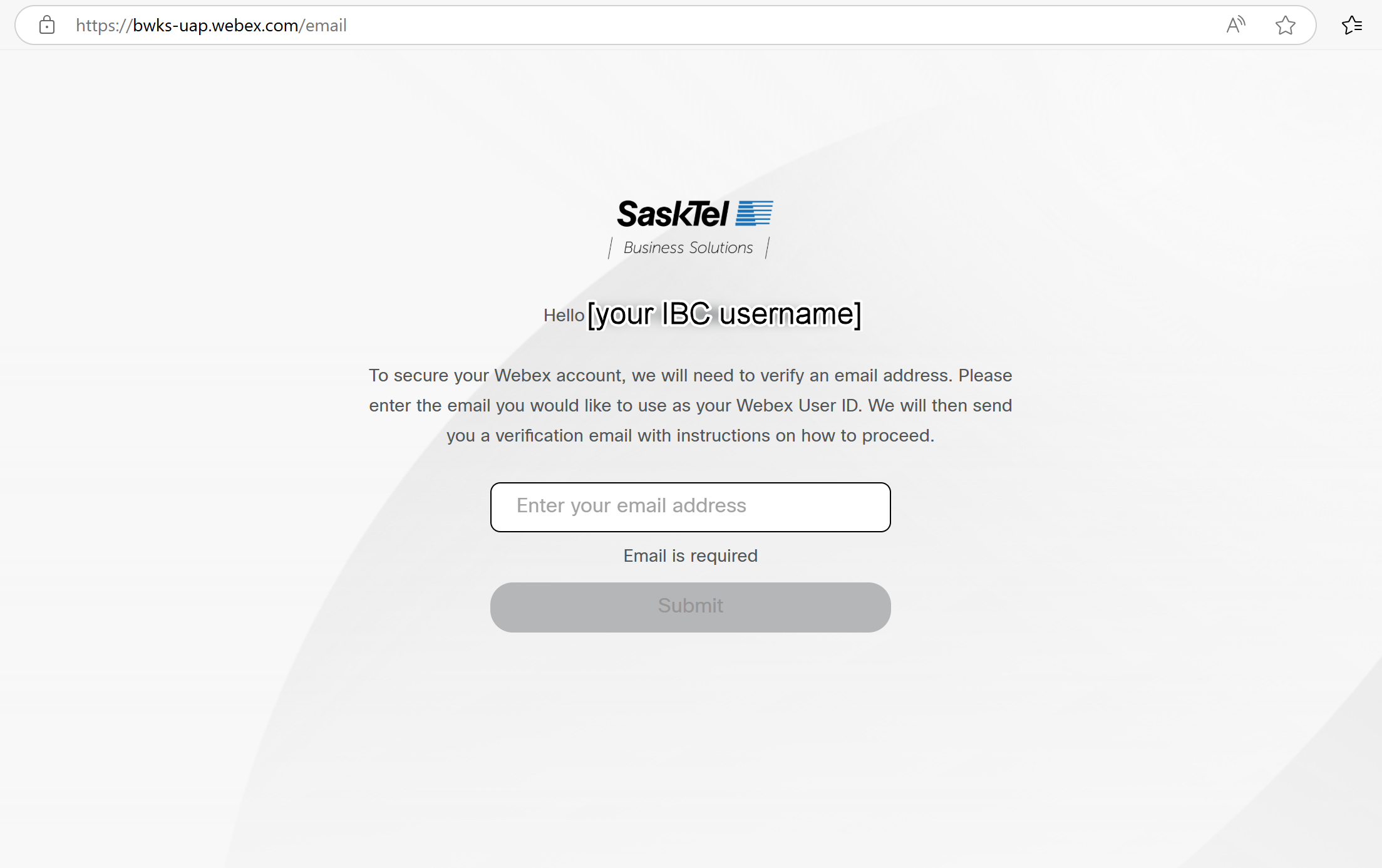 Activating your Webex for IBC account | Support | SaskTel