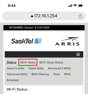 Disabling Wi-Fi on your gateway | Support | SaskTel