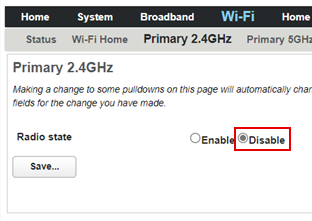Disabling Wi-Fi on your gateway | Support | SaskTel