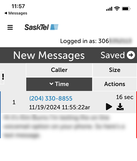 Checking and managing your voice messages online | Support | SaskTel