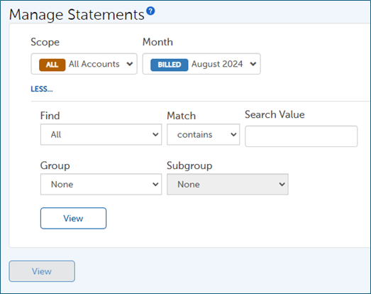 Comparing statements in Business Bill Analyzer | Support | SaskTel