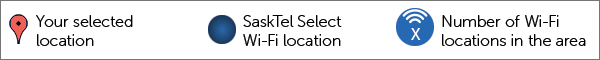 Wireless | SaskTel selectWi-Fi Map | SaskTel Wireless | SaskTel selectWi-Fi Map | SaskTel